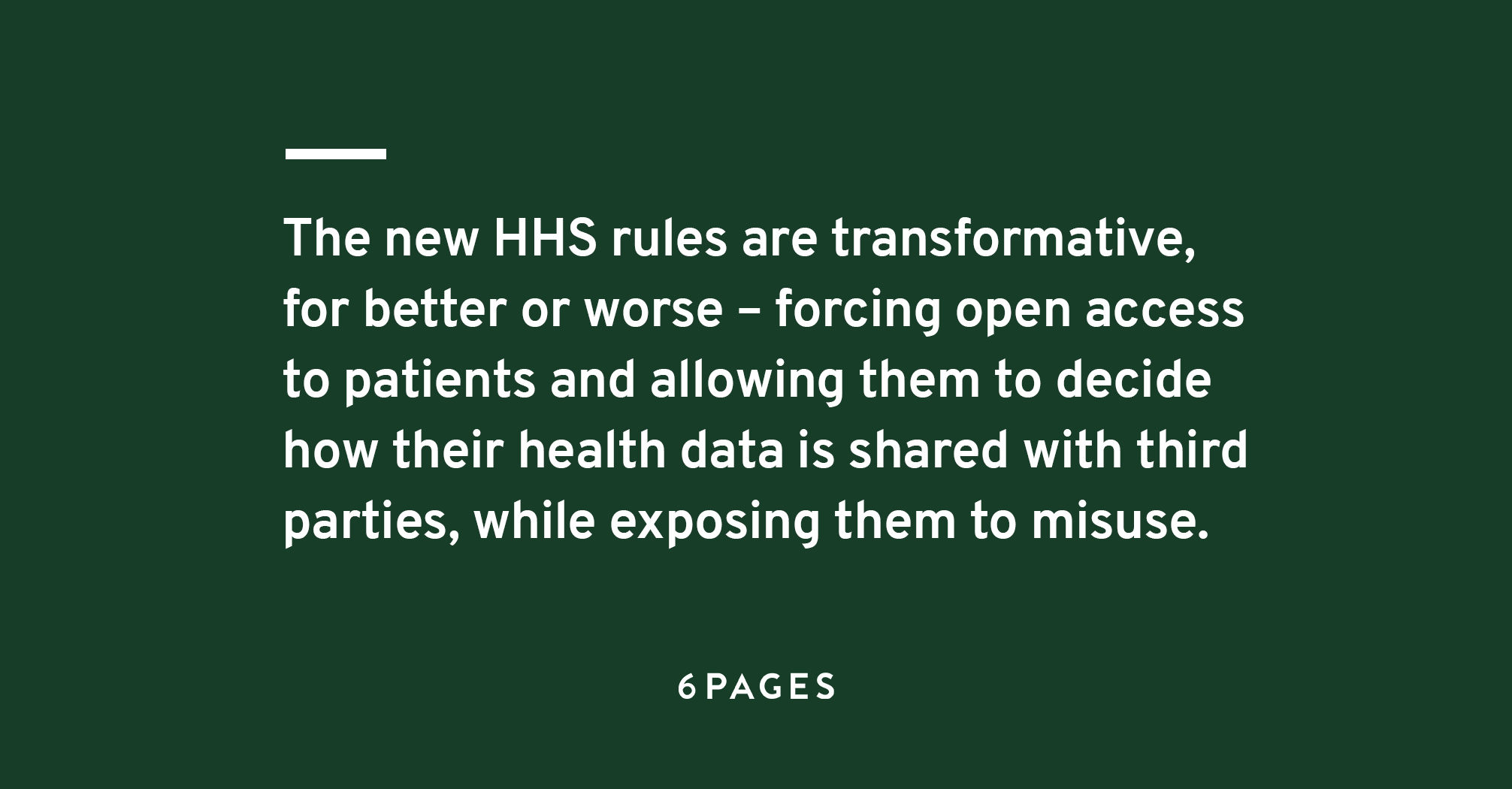The new HHS rules & shifting regulatory landscape around health data/AI ...