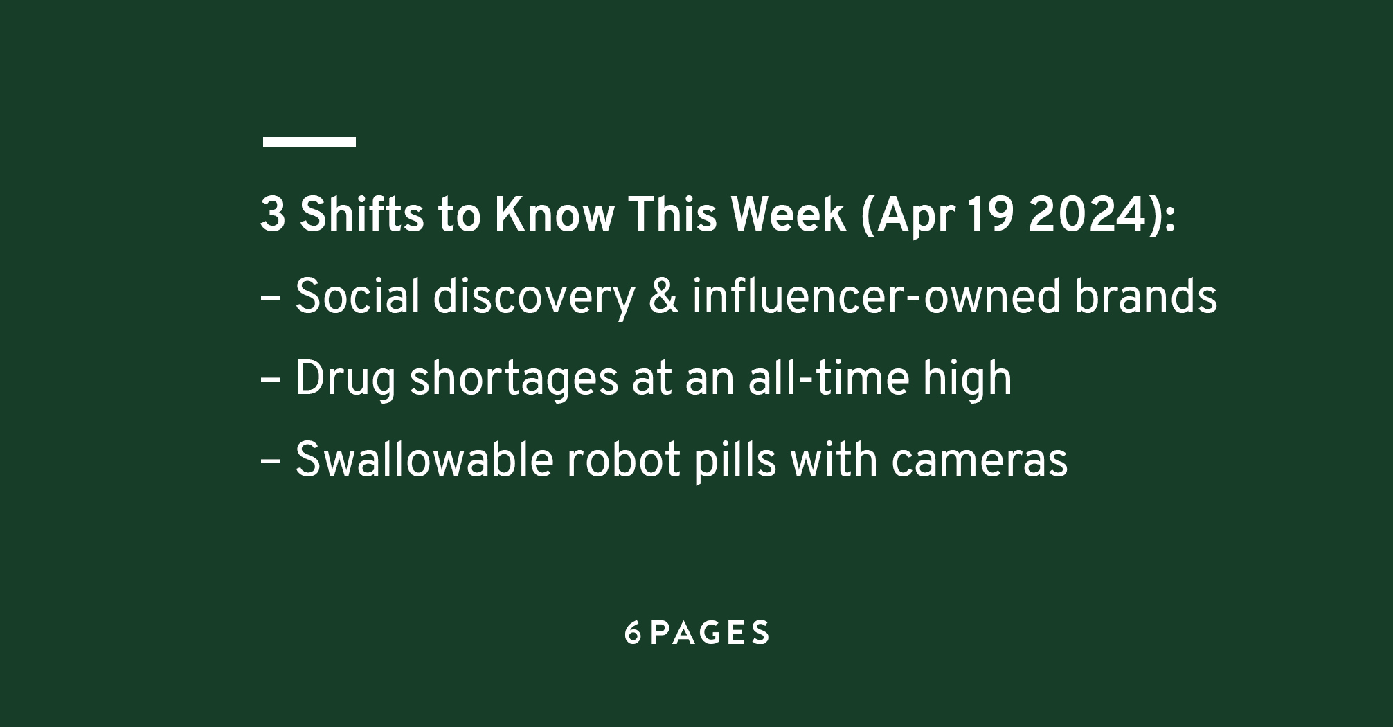 Social discovery & influencer-owned brands, Drug shortages at an all ...