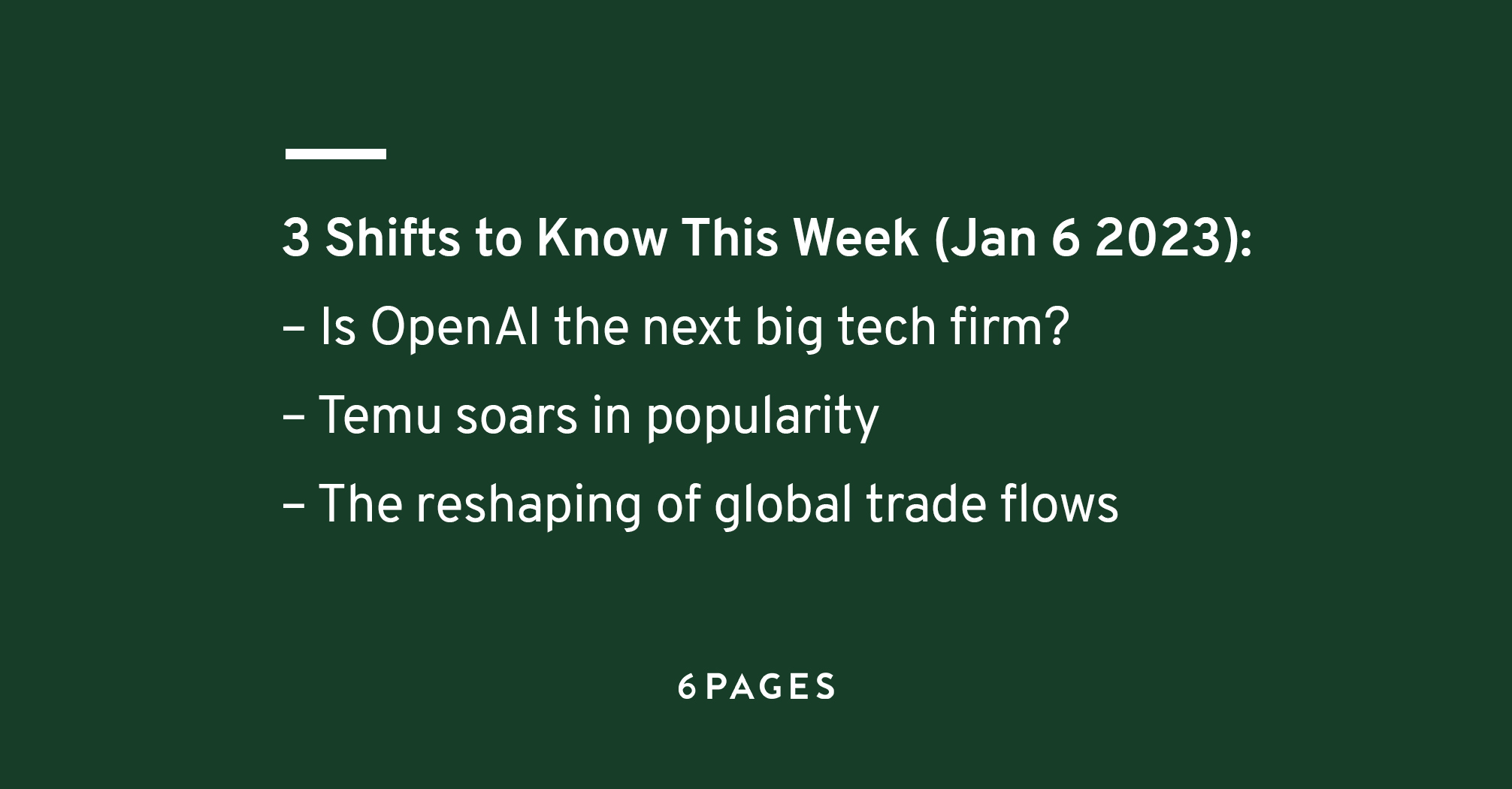 OpenAI's business model, Temu soars in popularity, The reshaping of ...